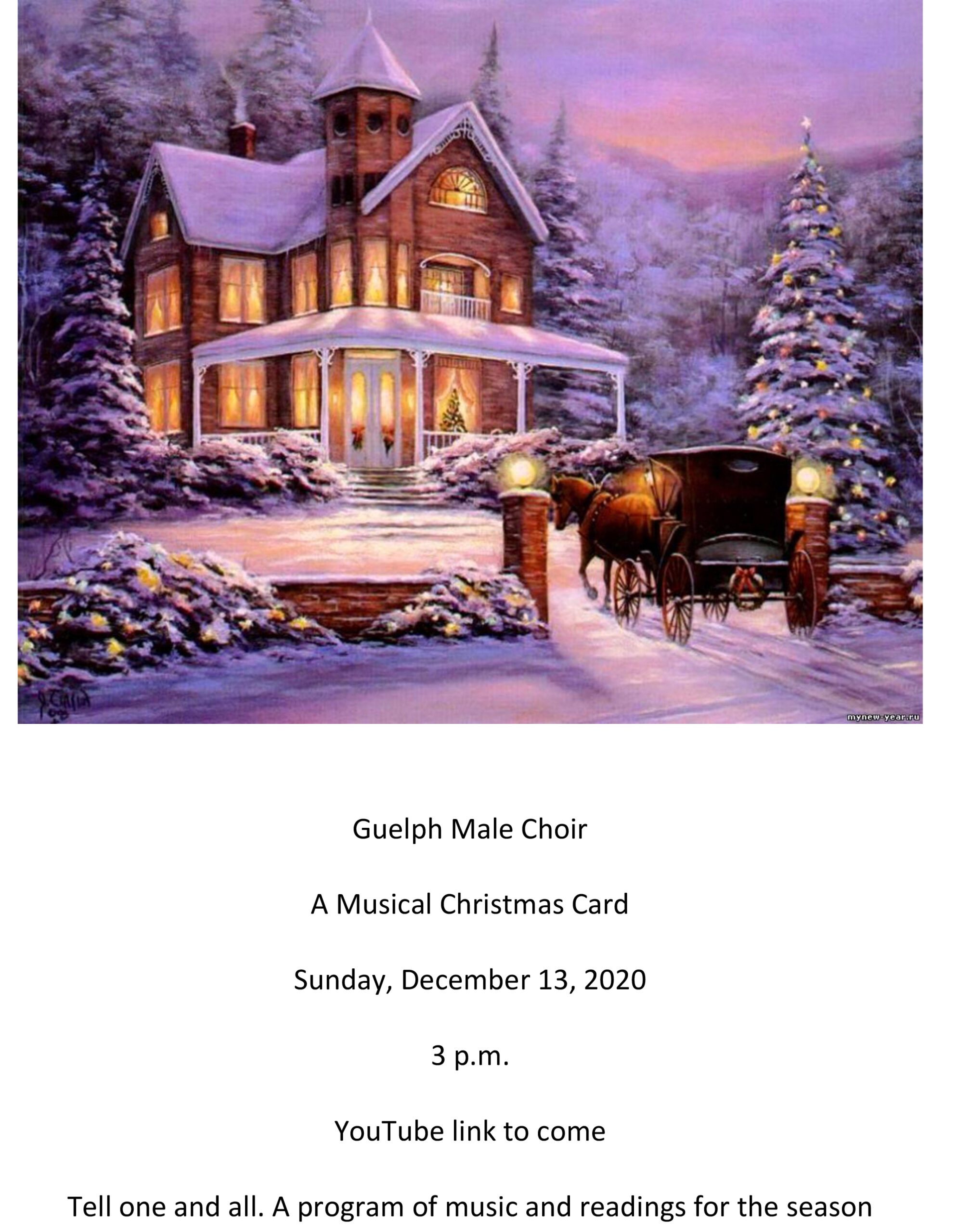 Christmas 2020 - Virtual Concert - Guelph Male Choir
